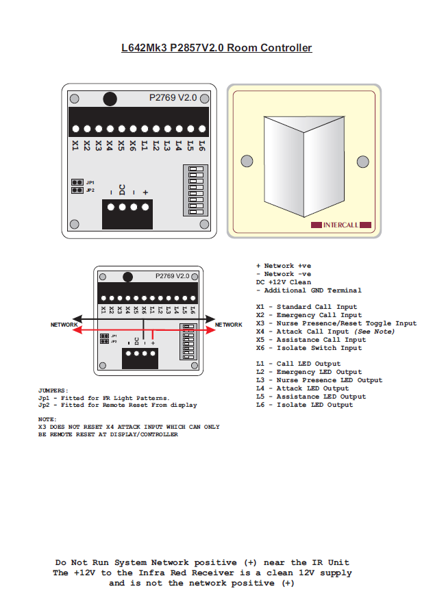 Intercall Nurse Call L642 Room Controller
